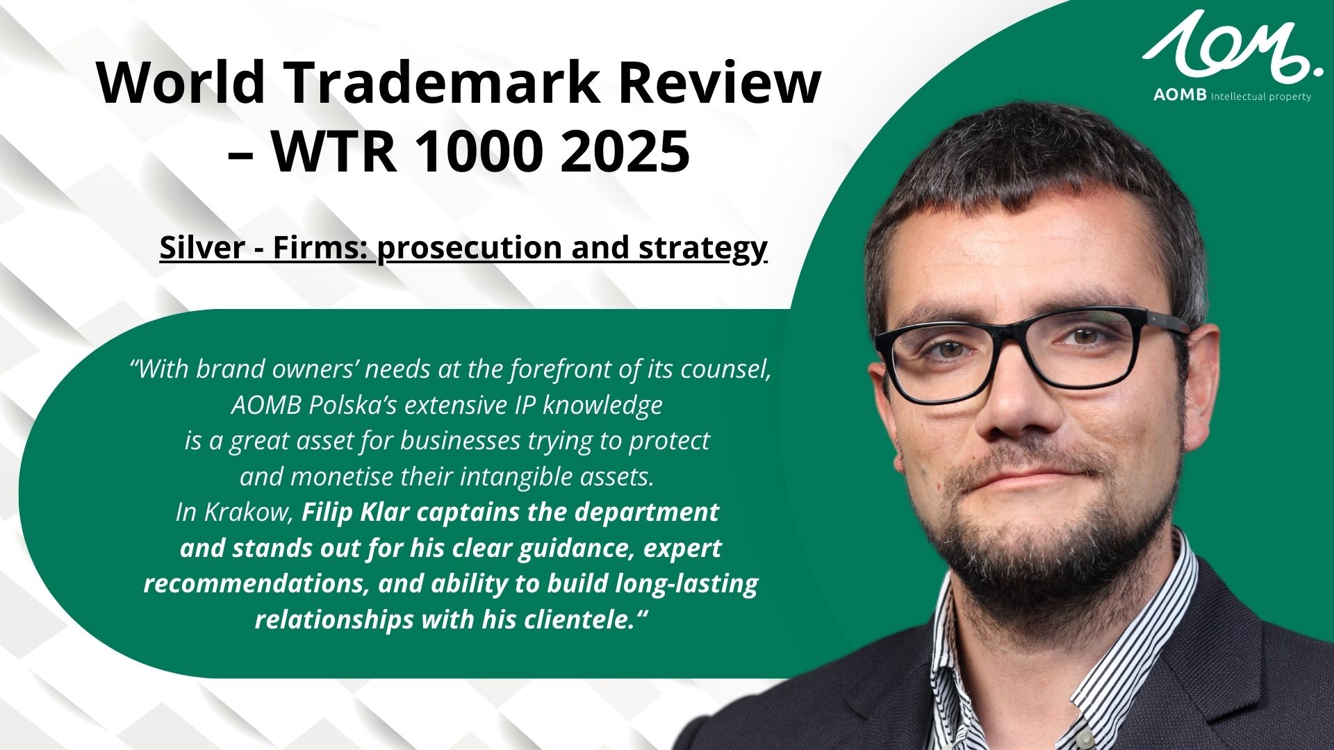 World Trademark Review – WTR 1000 2025 / Kancelaria patentowa AOMB